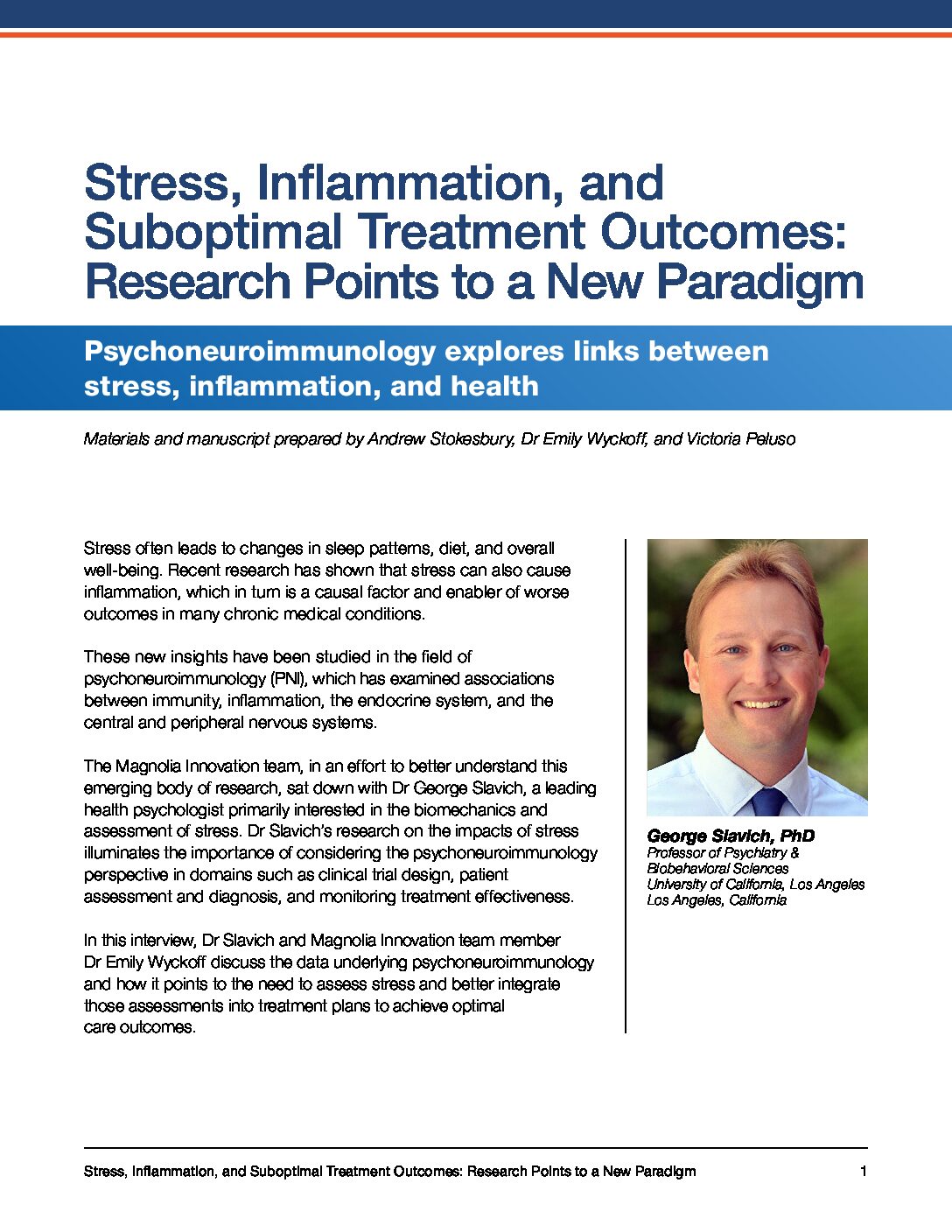 Stress, Inflammation, and Suboptimal Treatment Outcomes